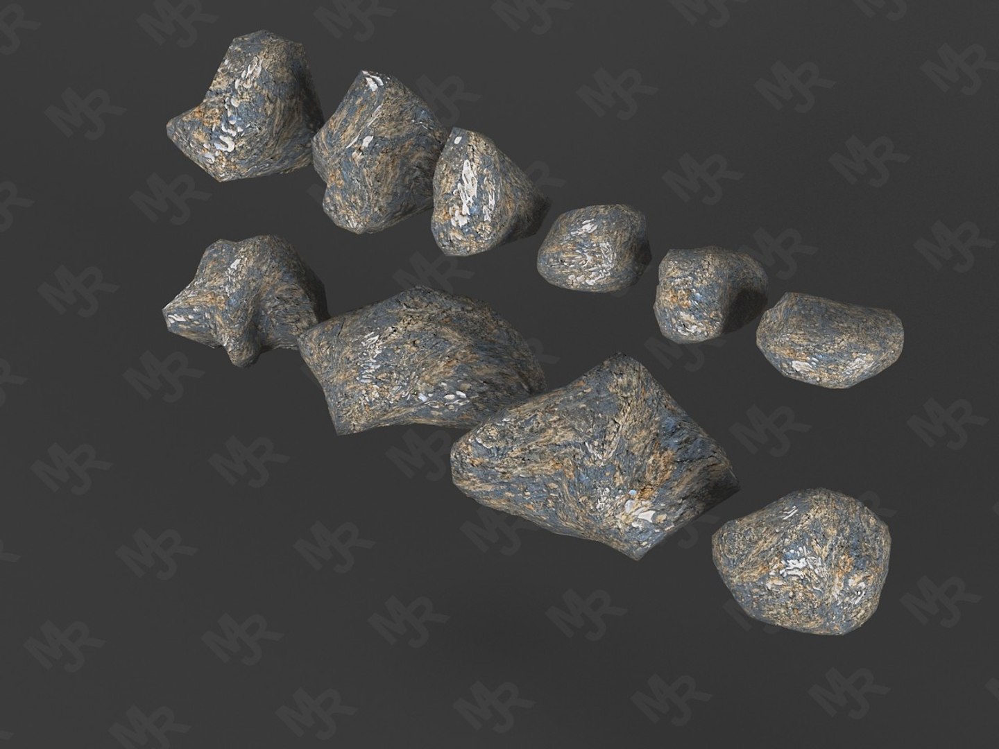 3D Model Rocks Crystals Gemstone - TurboSquid 1274458