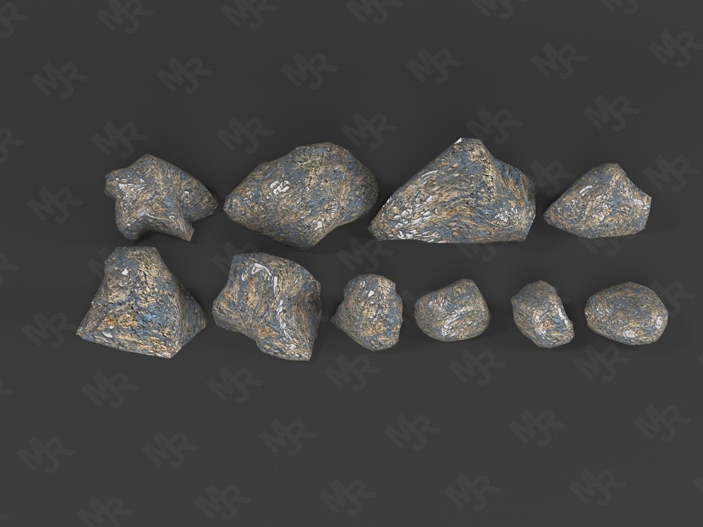 3D Model Rocks Crystals Gemstone - TurboSquid 1274458
