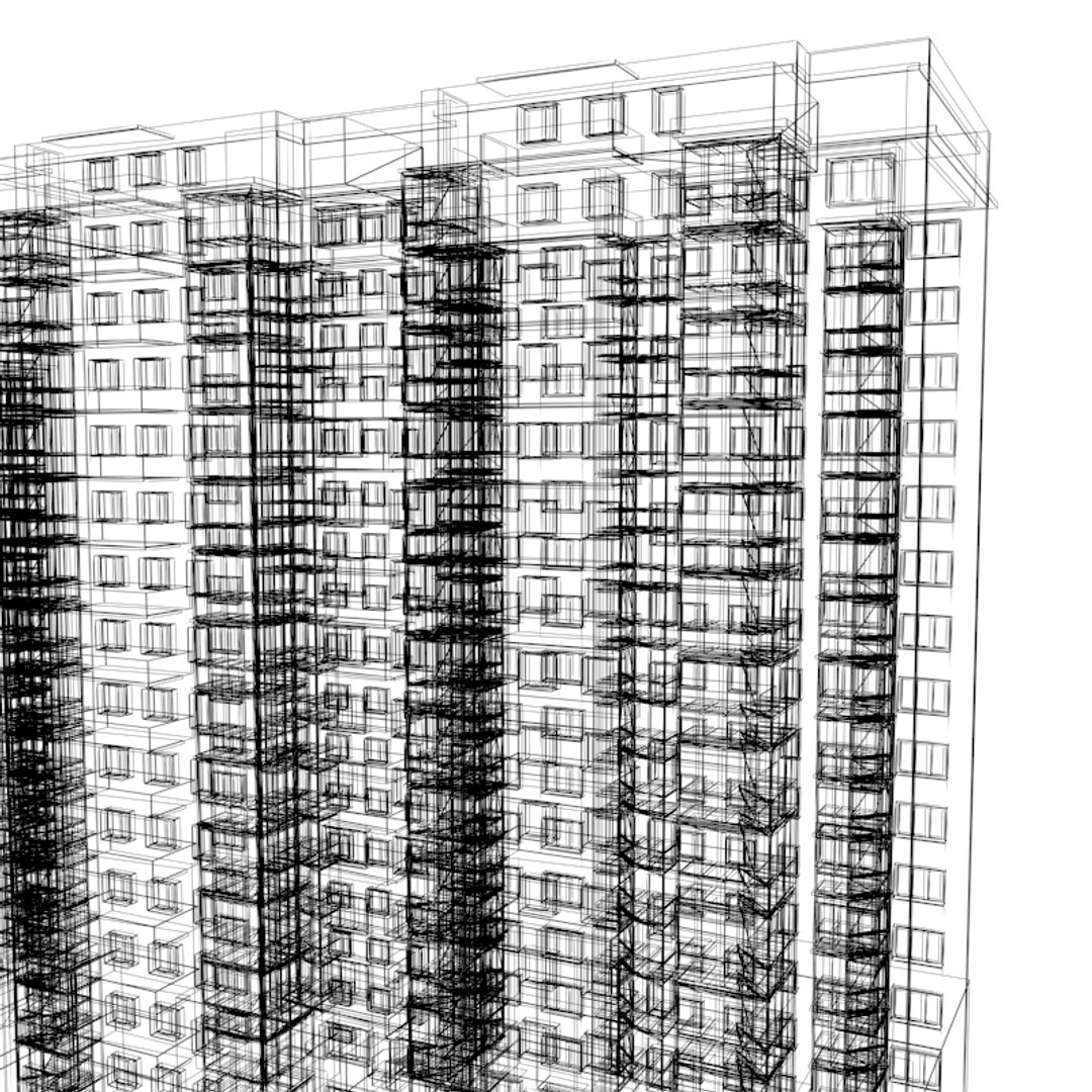 Apartment Complex 3d Model