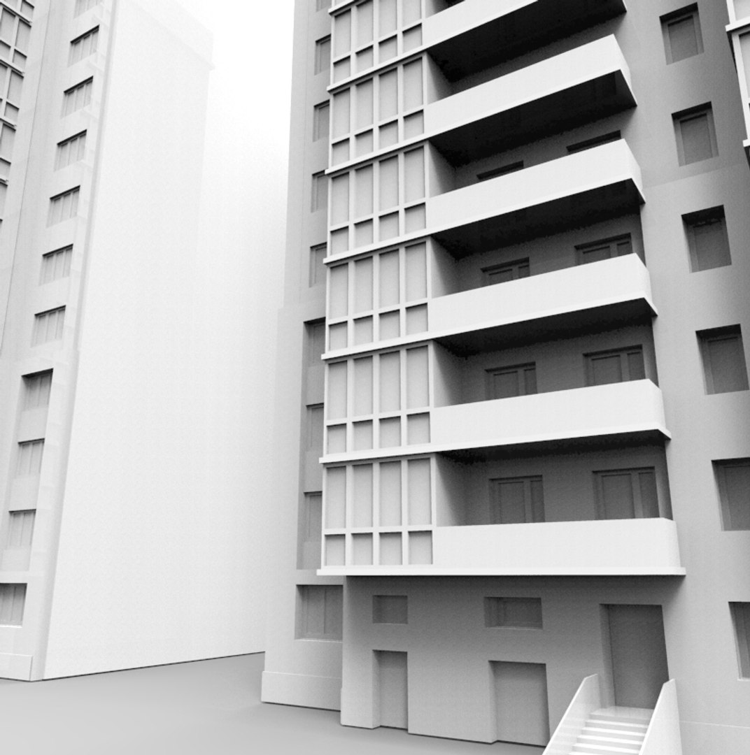 Apartment Complex 3d Model