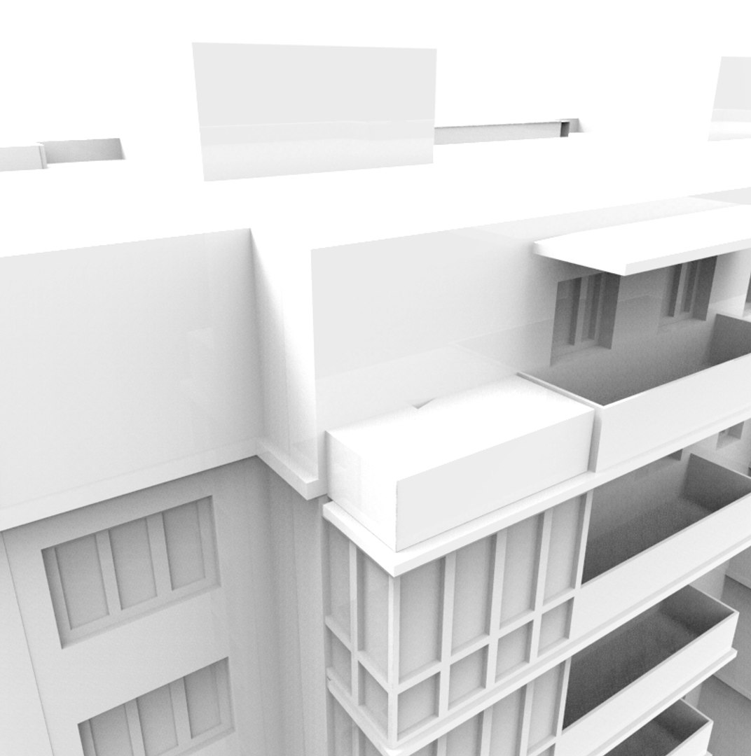 Apartment Complex 3d Model