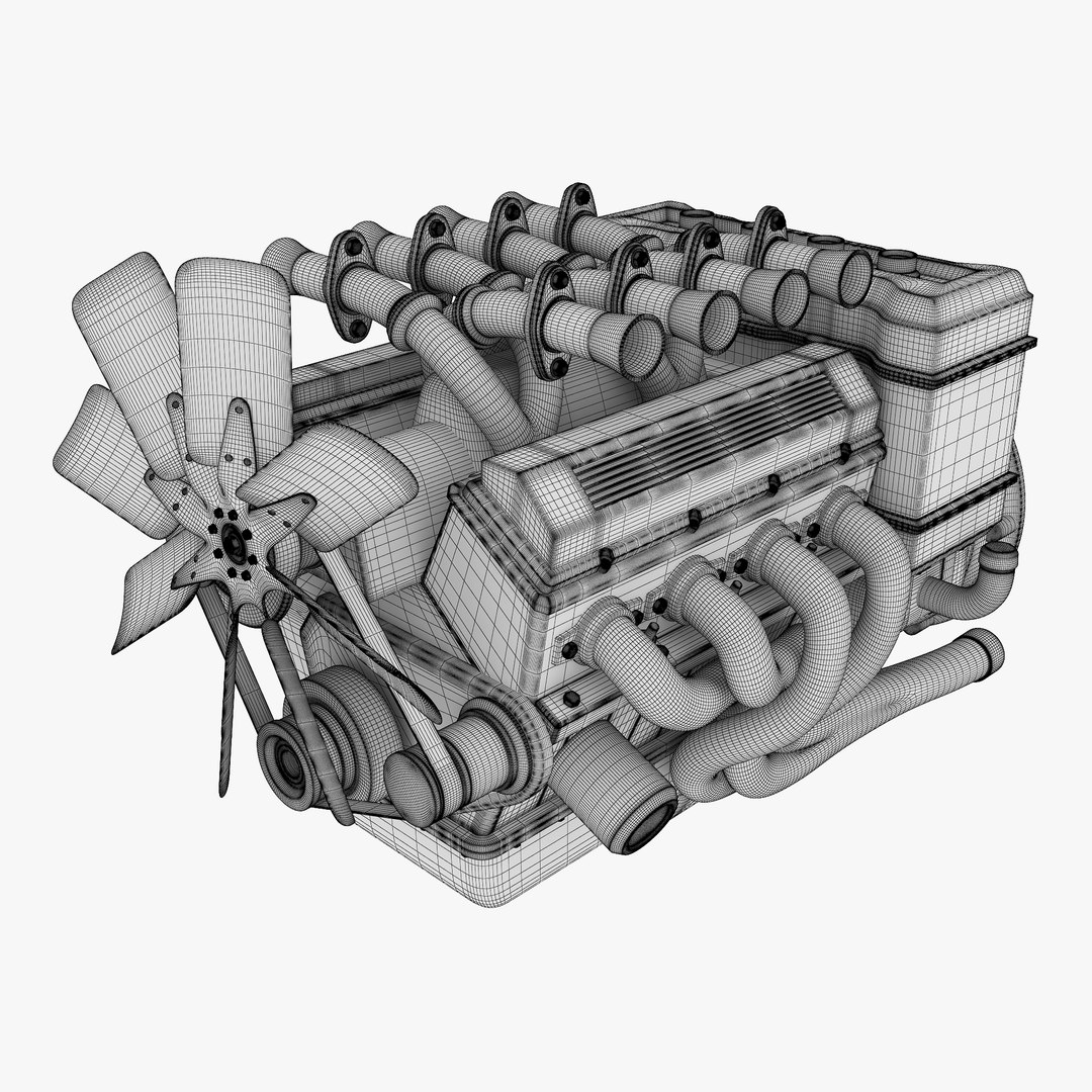 3D Generic Engine V8 - TurboSquid 1517588