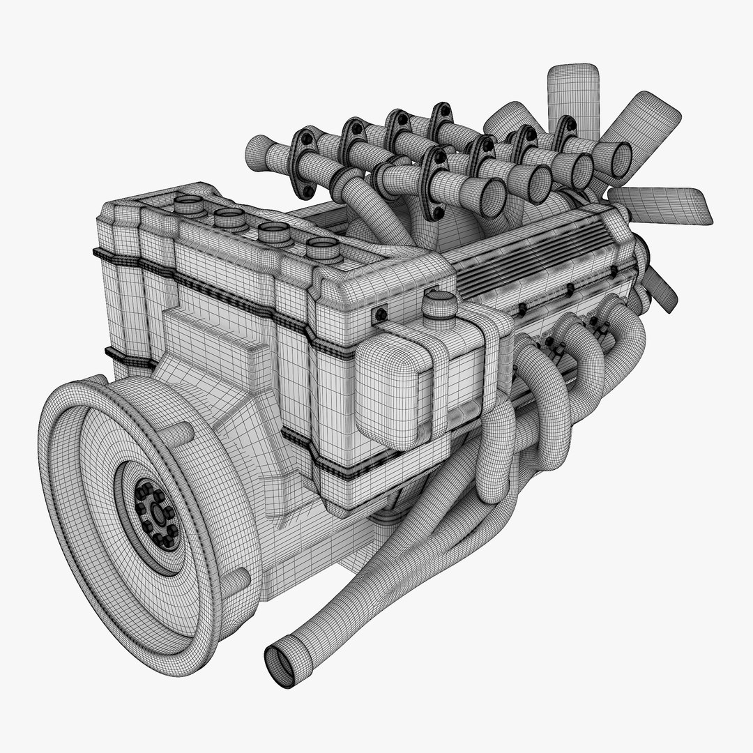 3D Generic Engine V8 - TurboSquid 1517588