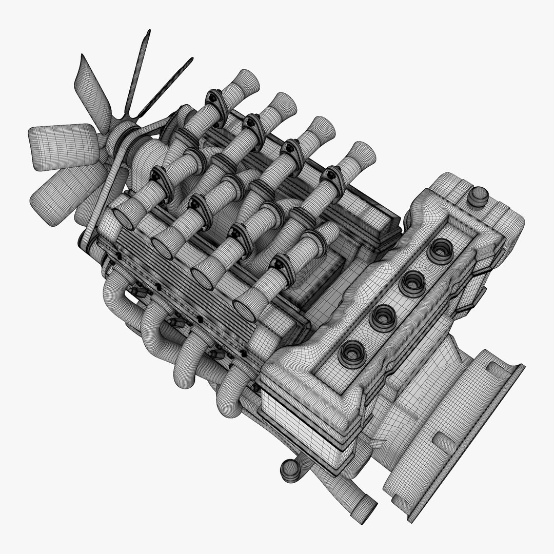 3D Generic Engine V8 - TurboSquid 1517588