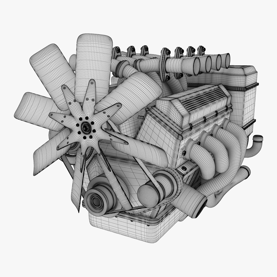 3D Generic Engine V8 - TurboSquid 1517588