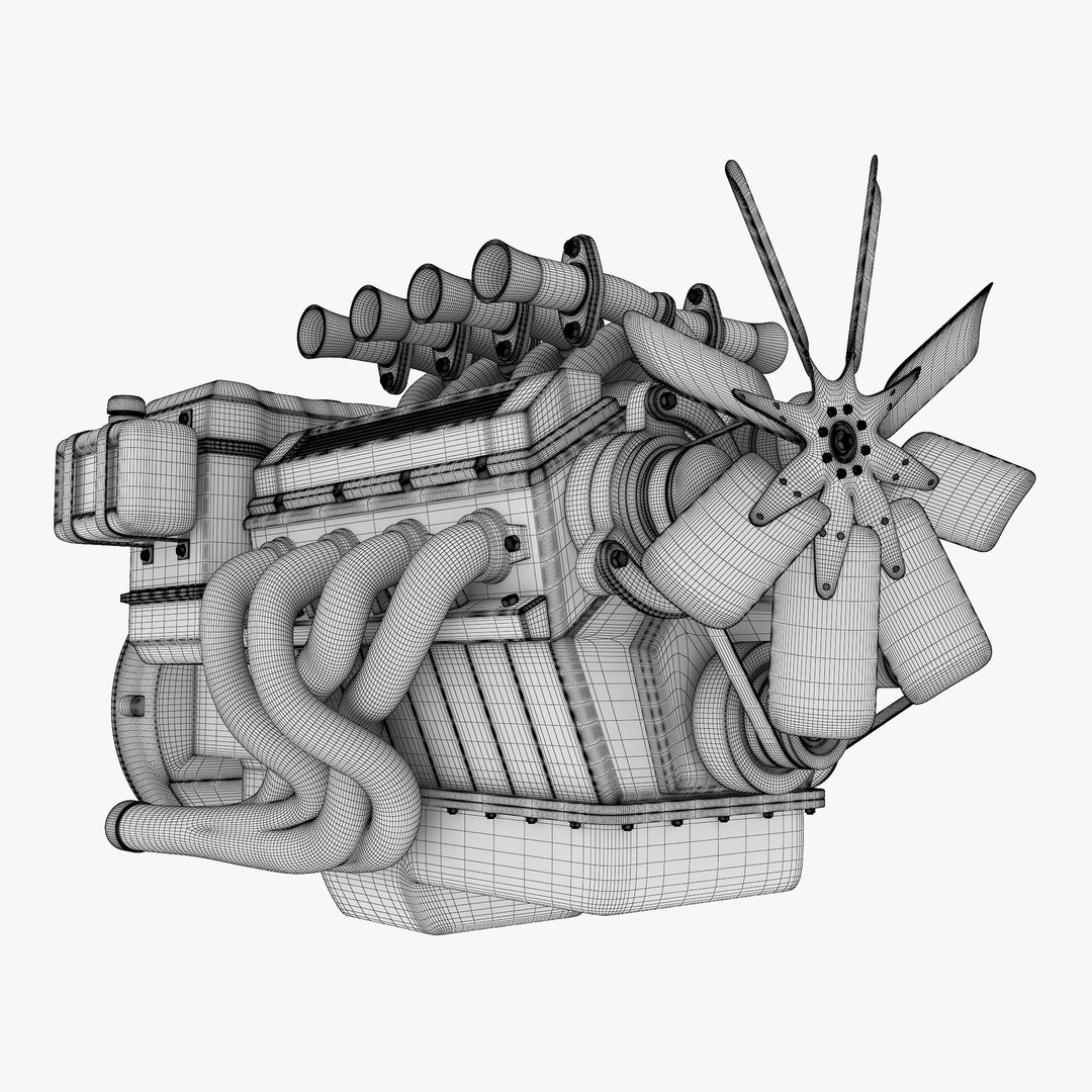 3D Generic Engine V8 - TurboSquid 1517588