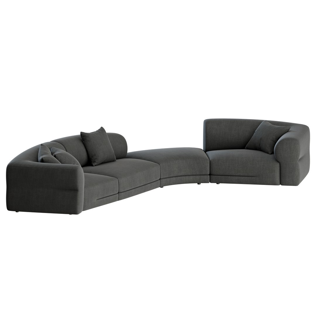 Emile Modular Curved Sofa By Molteni C Model - TurboSquid 2413510