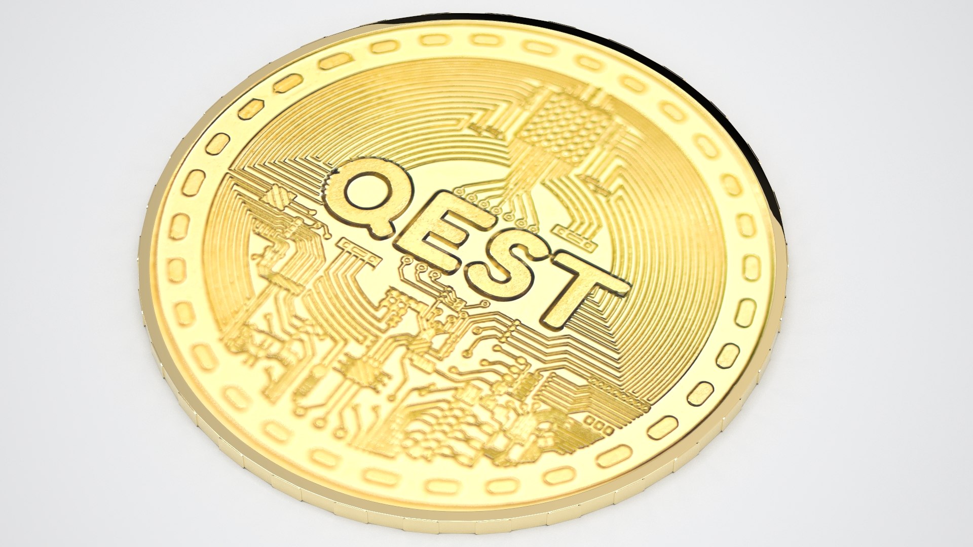 3D Qest Coin Model - TurboSquid 2400035