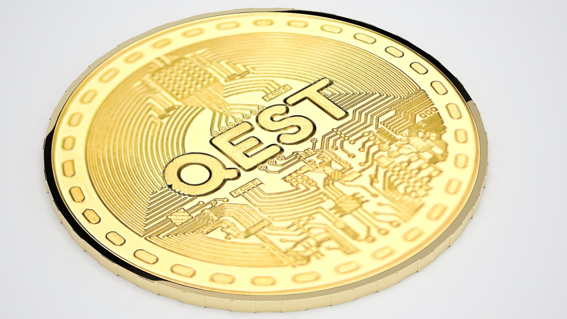3D Qest Coin Model - TurboSquid 2400035