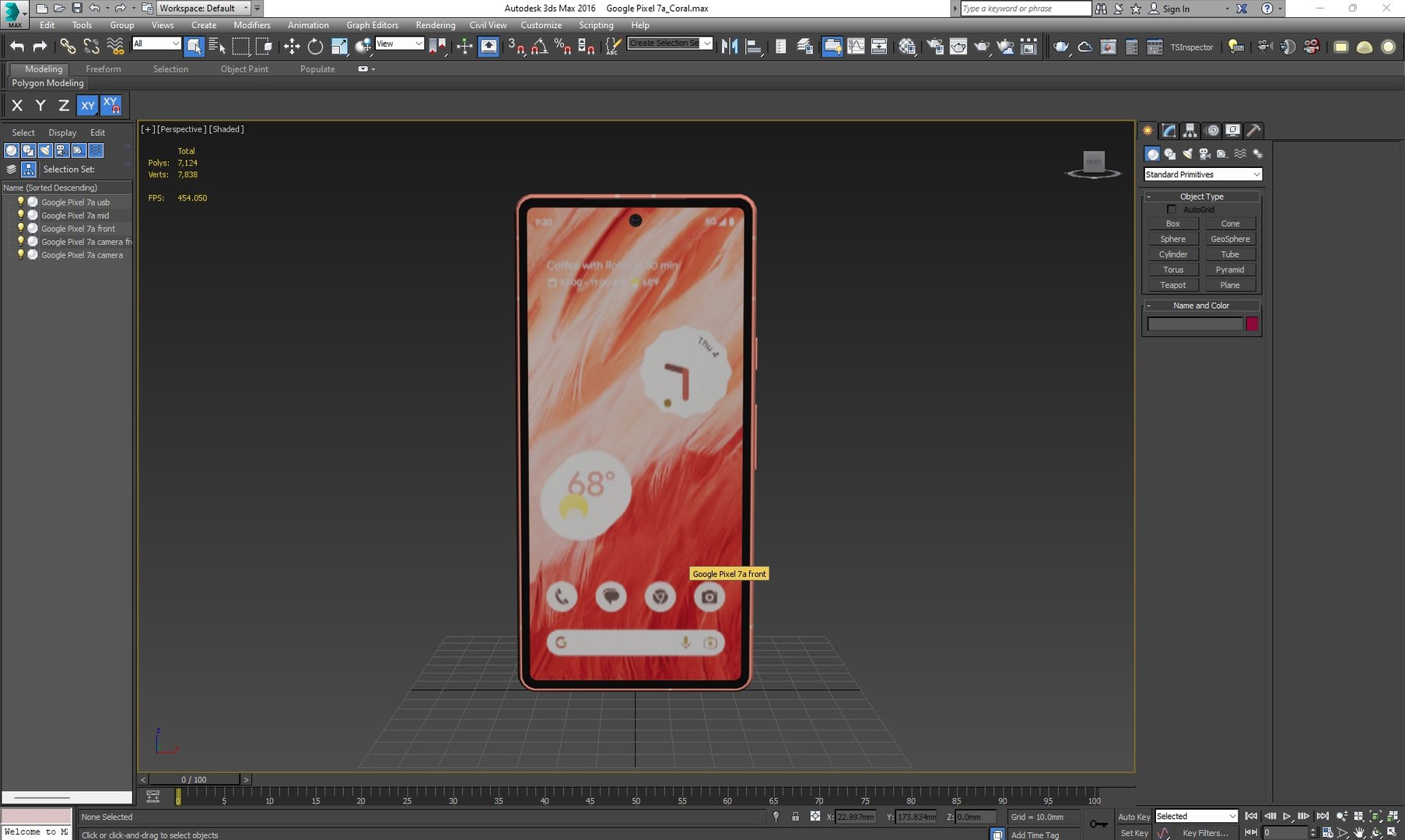Google Pixel 7a Coral 3D model - TurboSquid 2071876