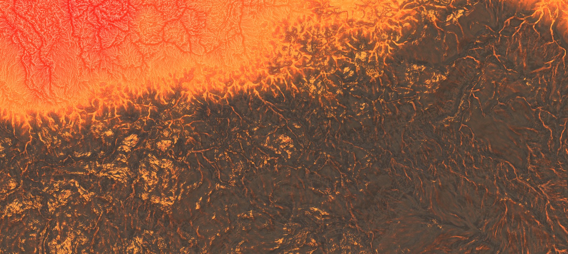 16k Infinite Lava River Seamless Height Map And 3D Terrain 3D ...