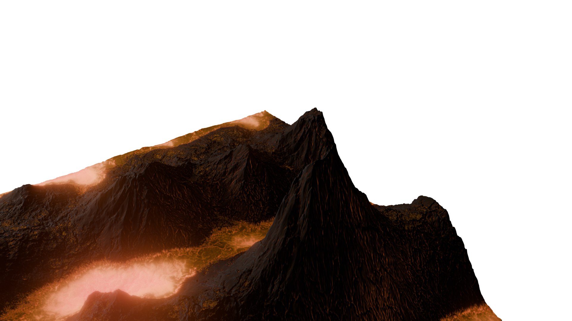 16k Infinite Lava River Seamless Height Map And 3D Terrain 3D ...