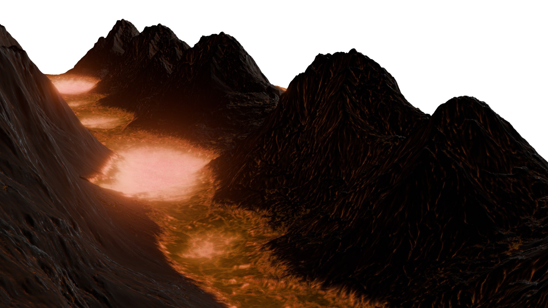 16k Infinite Lava River Seamless Height Map And 3D Terrain 3D ...