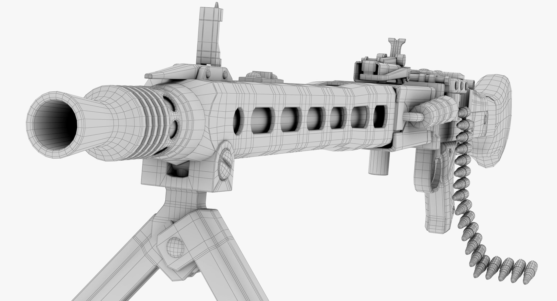 MG-42 Machine Gun 3D - TurboSquid 2346876