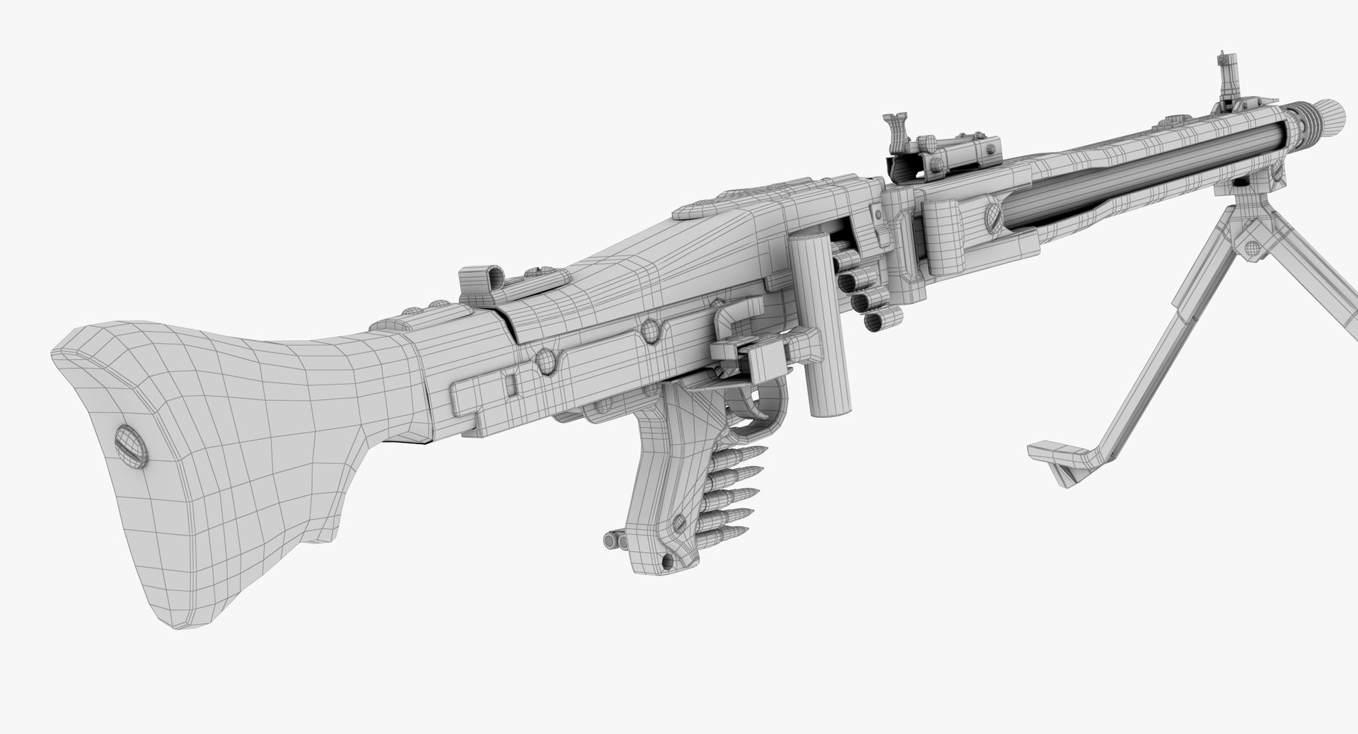 MG-42 Machine Gun 3D - TurboSquid 2346876