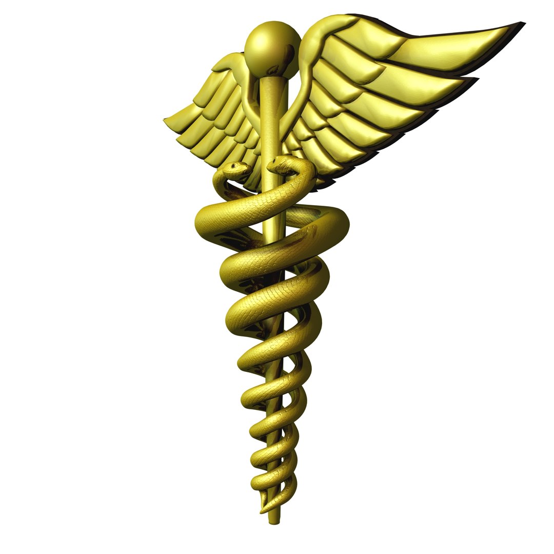 Medical Symbol Caduceus Snakes 3d Model