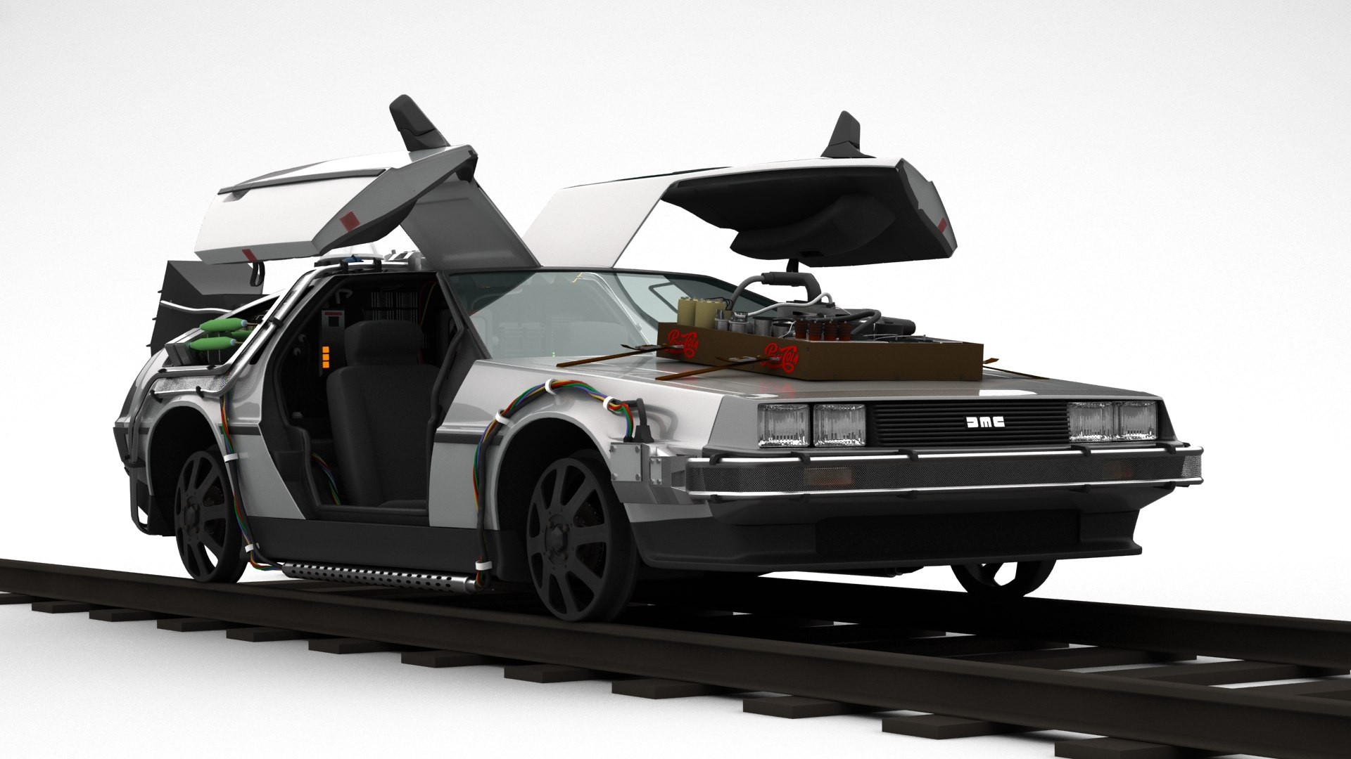 3D Delorean Time Machine Episode 3 Railroad Model - TurboSquid 2011672