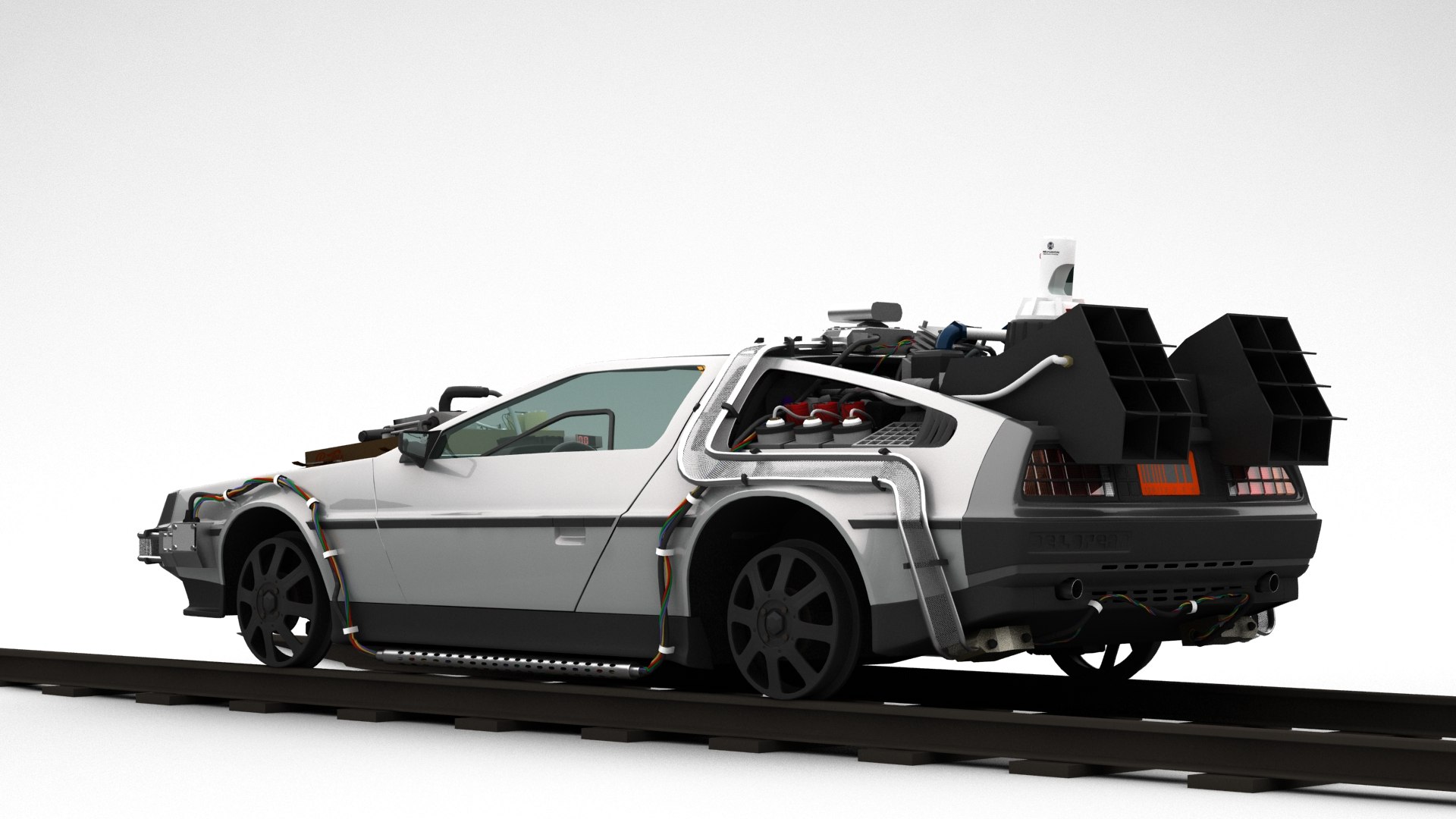 3D Delorean Time Machine Episode 3 Railroad Model - TurboSquid 2011672