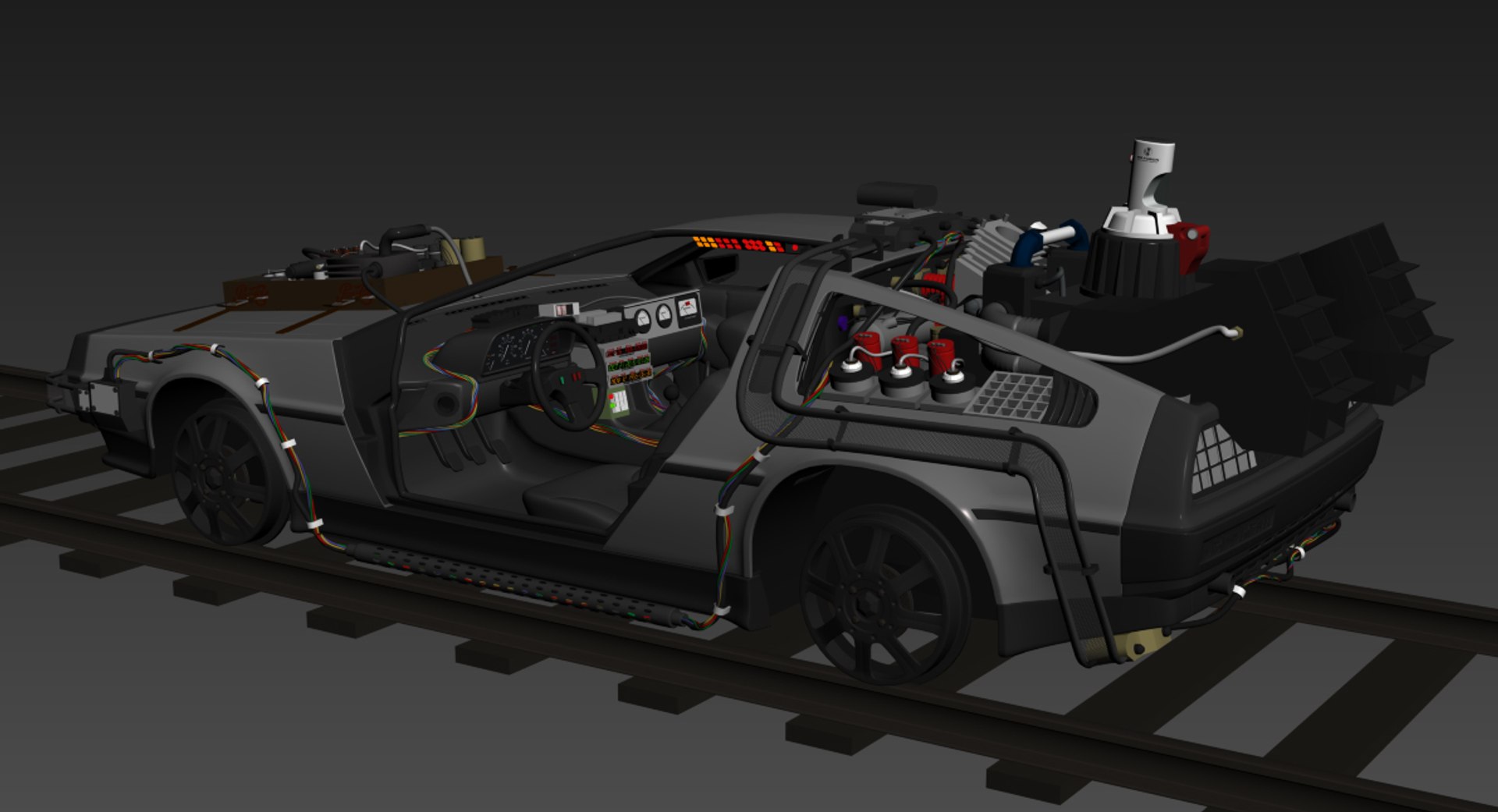 3D Delorean Time Machine Episode 3 Railroad Model - TurboSquid 2011672