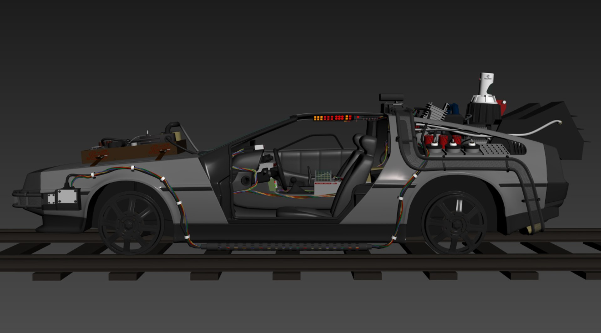 3D Delorean Time Machine Episode 3 Railroad Model - TurboSquid 2011672