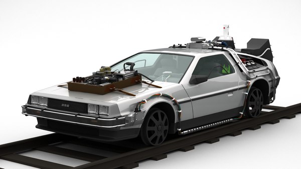 3D Delorean Time Machine Episode 3 Railroad model - TurboSquid 2011672