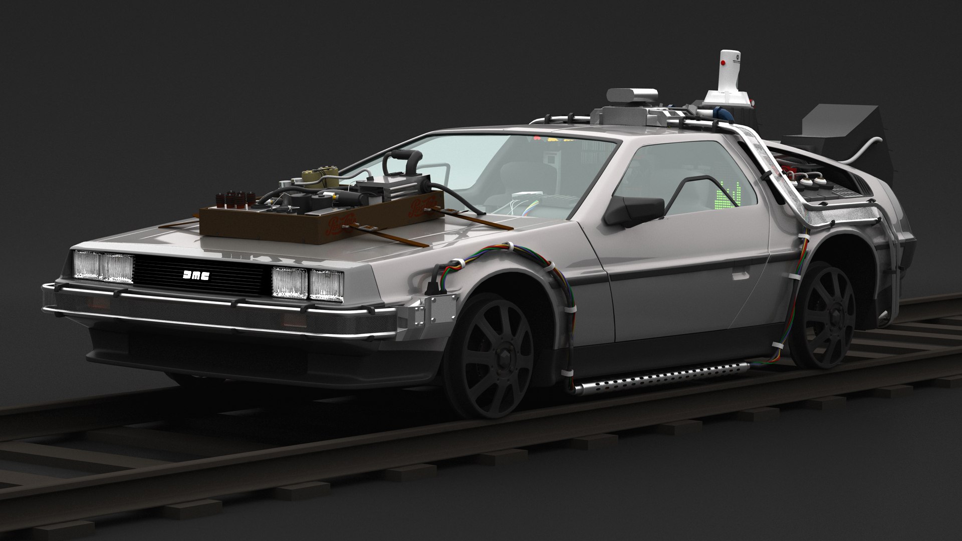 modelo 3d Delorean Time Machine Episode 3 Railroad - TurboSquid 2011672