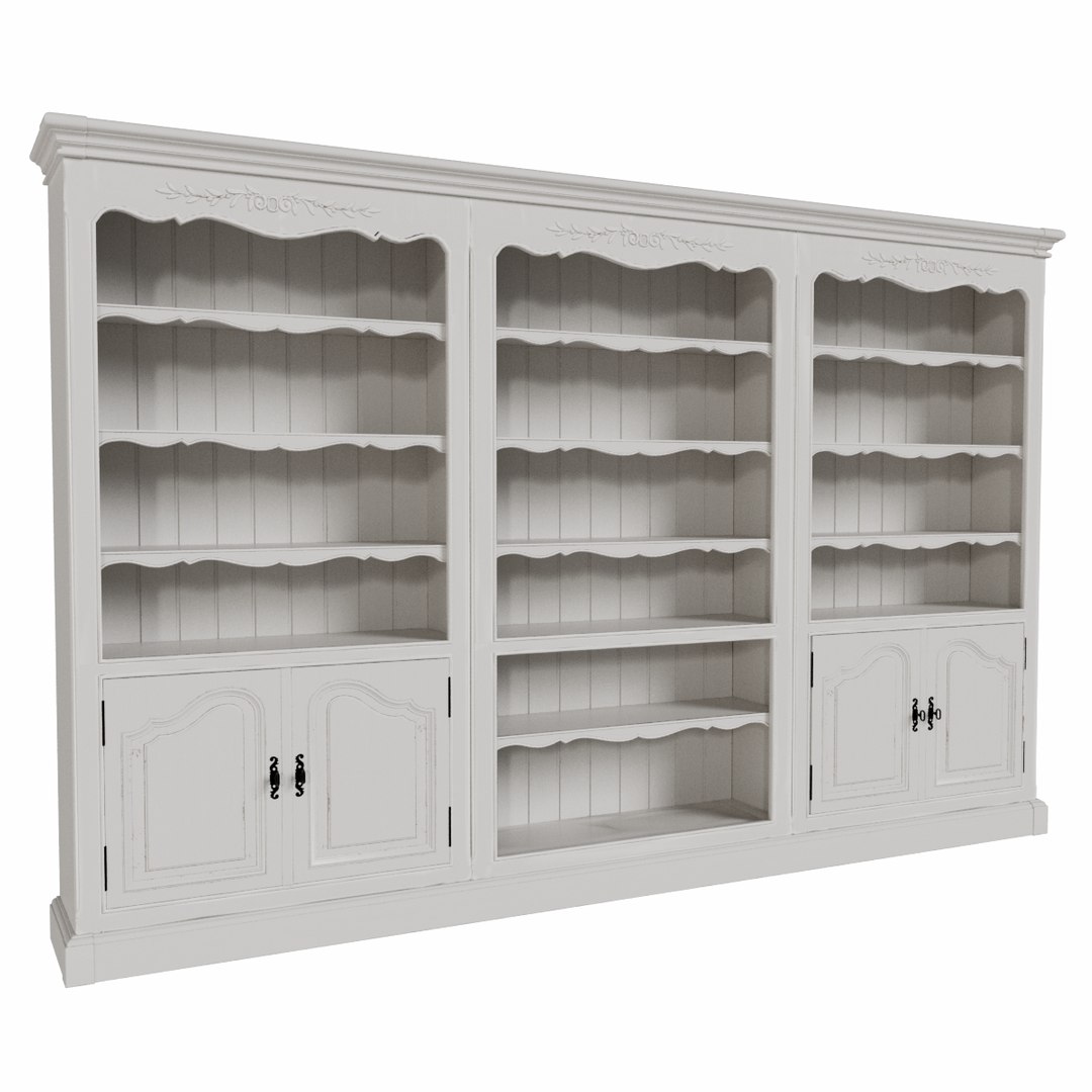 Marseille Library Of 3 Bookcases 3D Model - TurboSquid 2274740