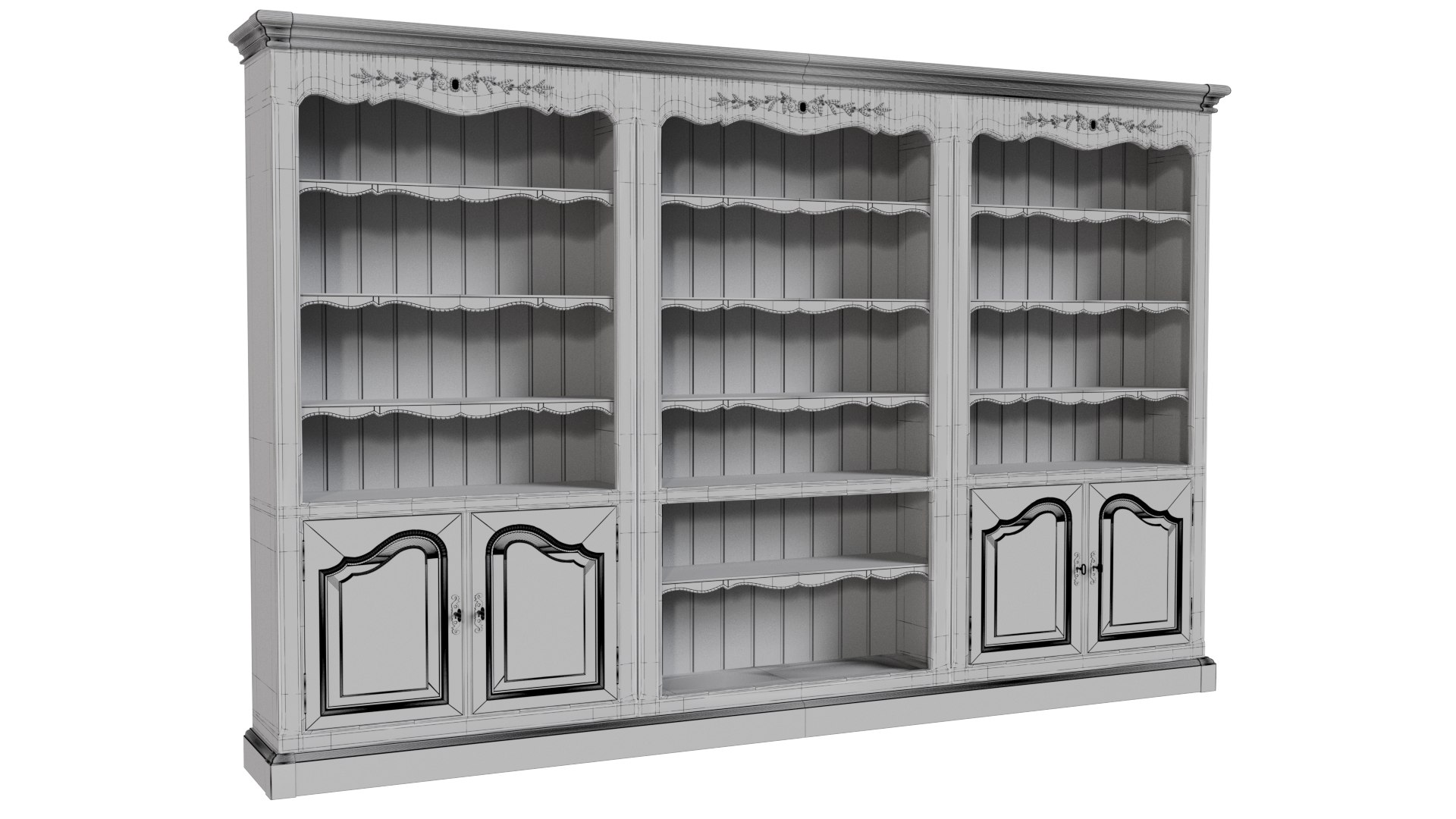 Marseille Library Of 3 Bookcases 3D Model - TurboSquid 2274740