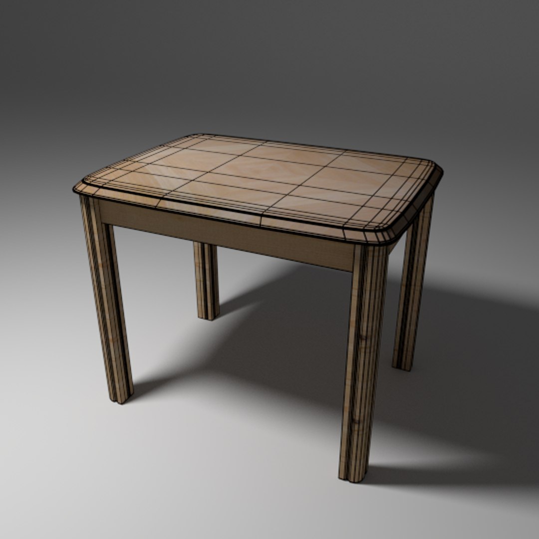 wooden table 3d model