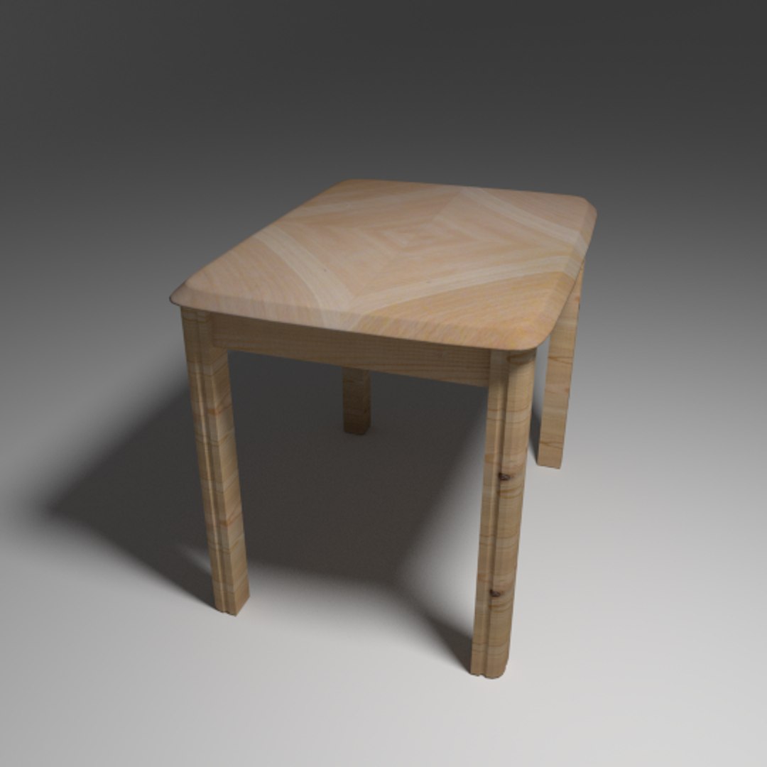 wooden table 3d model