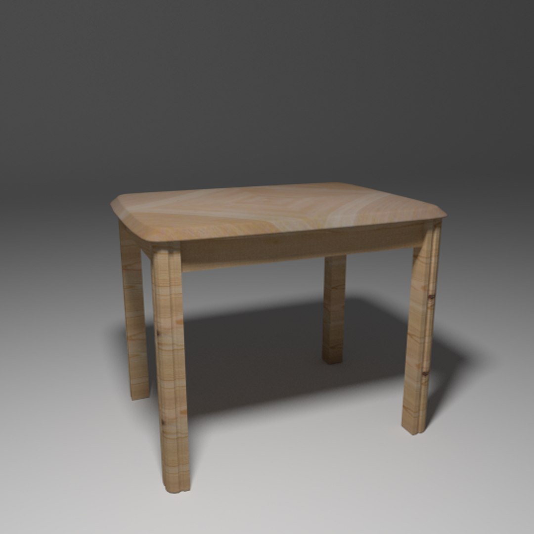 wooden table 3d model
