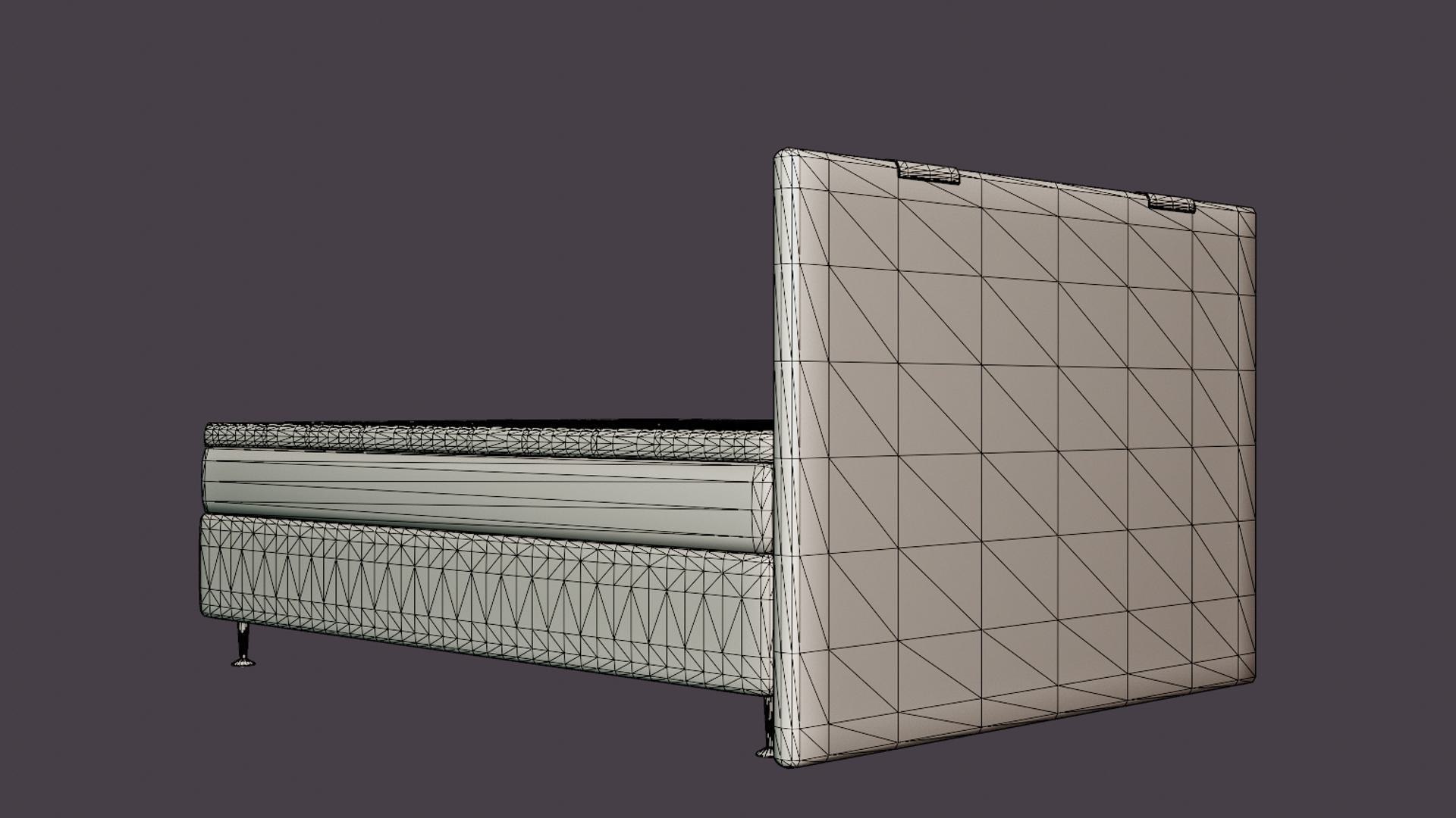 3D Meja Continental Bed 160 - TurboSquid 2232828