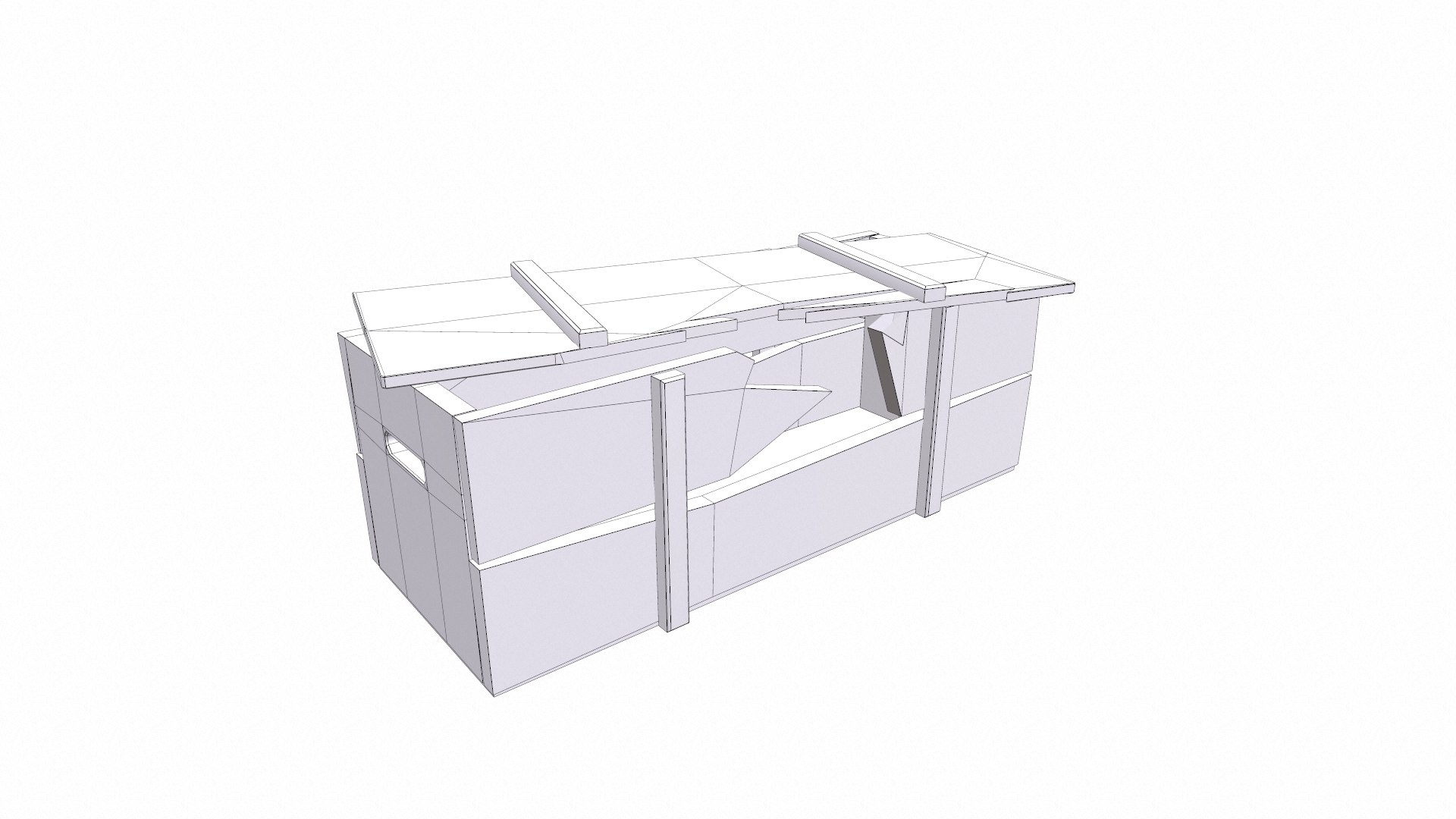 Broken Wooden Crate Low-poly PBR 3D - TurboSquid 2144410