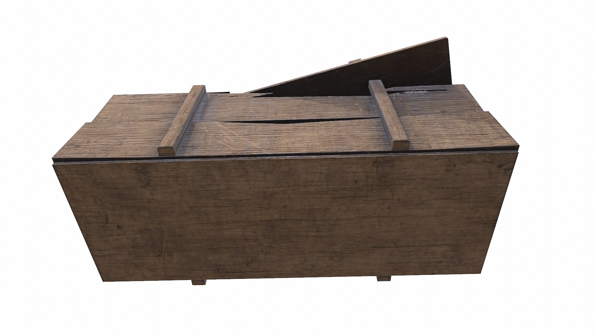 Broken Wooden Crate Low-poly PBR 3D - TurboSquid 2144410