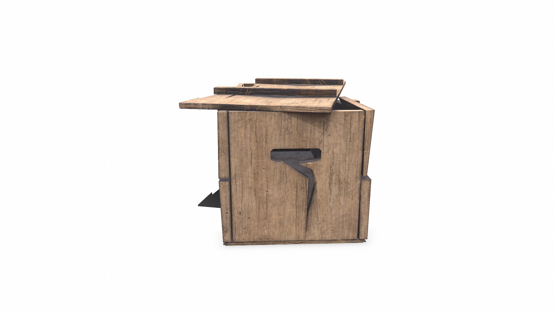 Broken Wooden Crate Low-poly PBR 3D - TurboSquid 2144410
