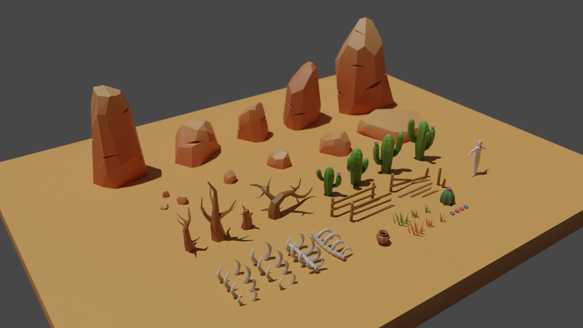 3D Lowpoly Desert Pack - TurboSquid 1855729