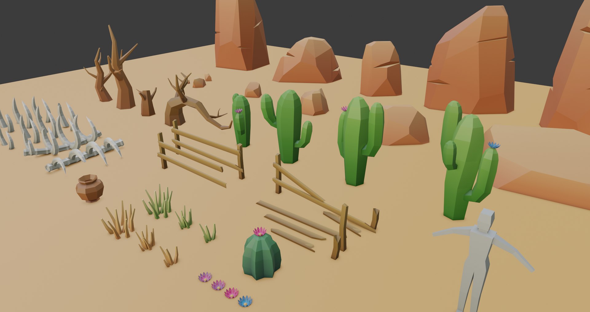 3D Lowpoly Desert Pack - TurboSquid 1855729