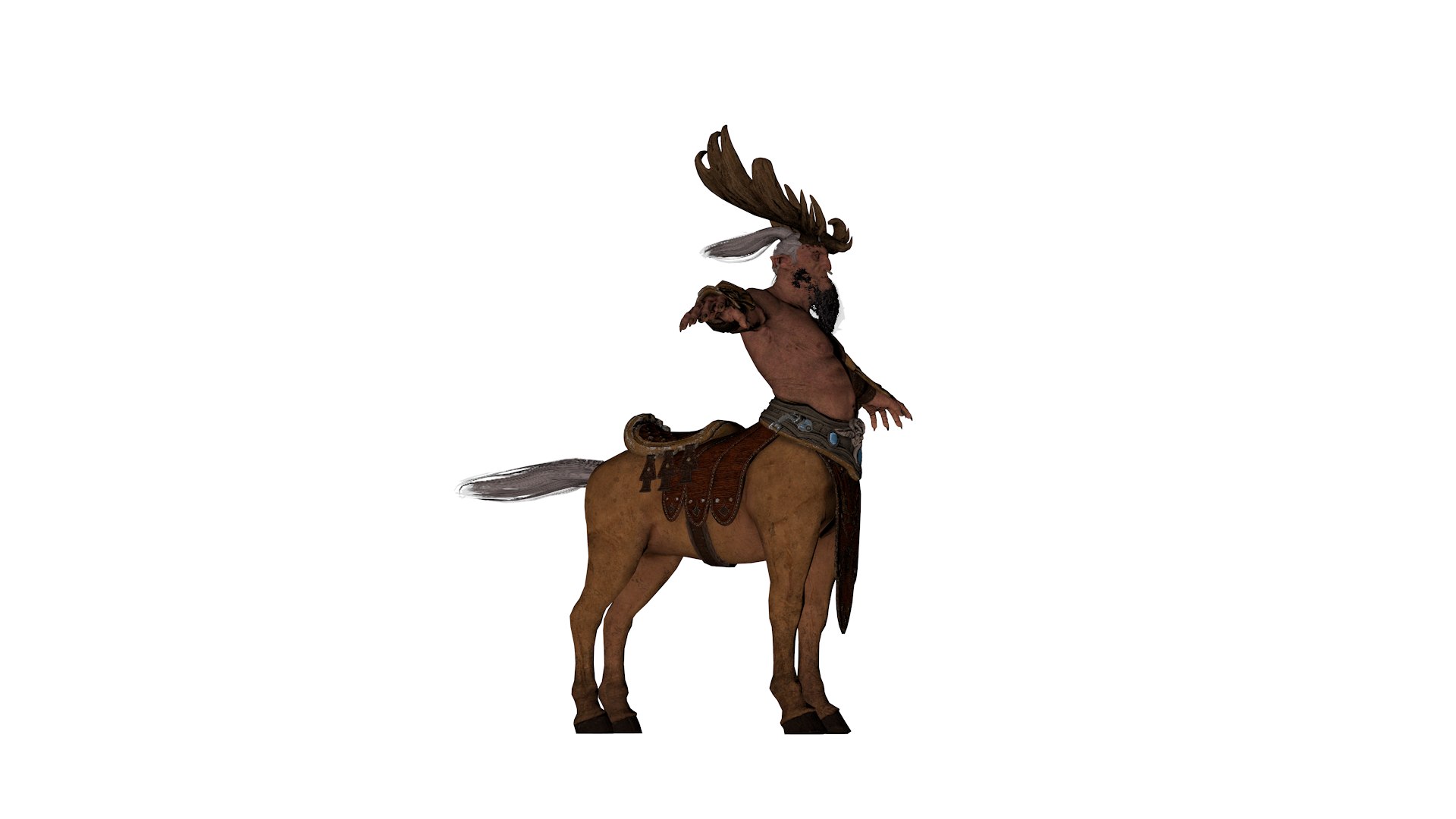 Ancient Stag Centaur Warrior Mythical 3D Character Model 3D Model ...