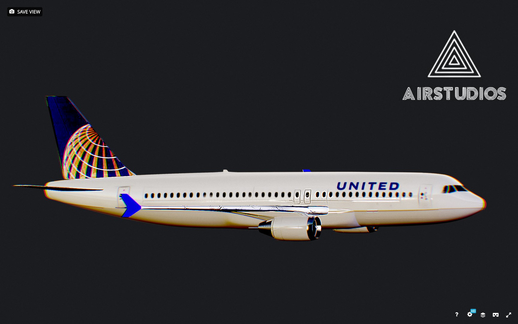 3D Airbus A320 United Airlines Airplane Model - TurboSquid 1885958