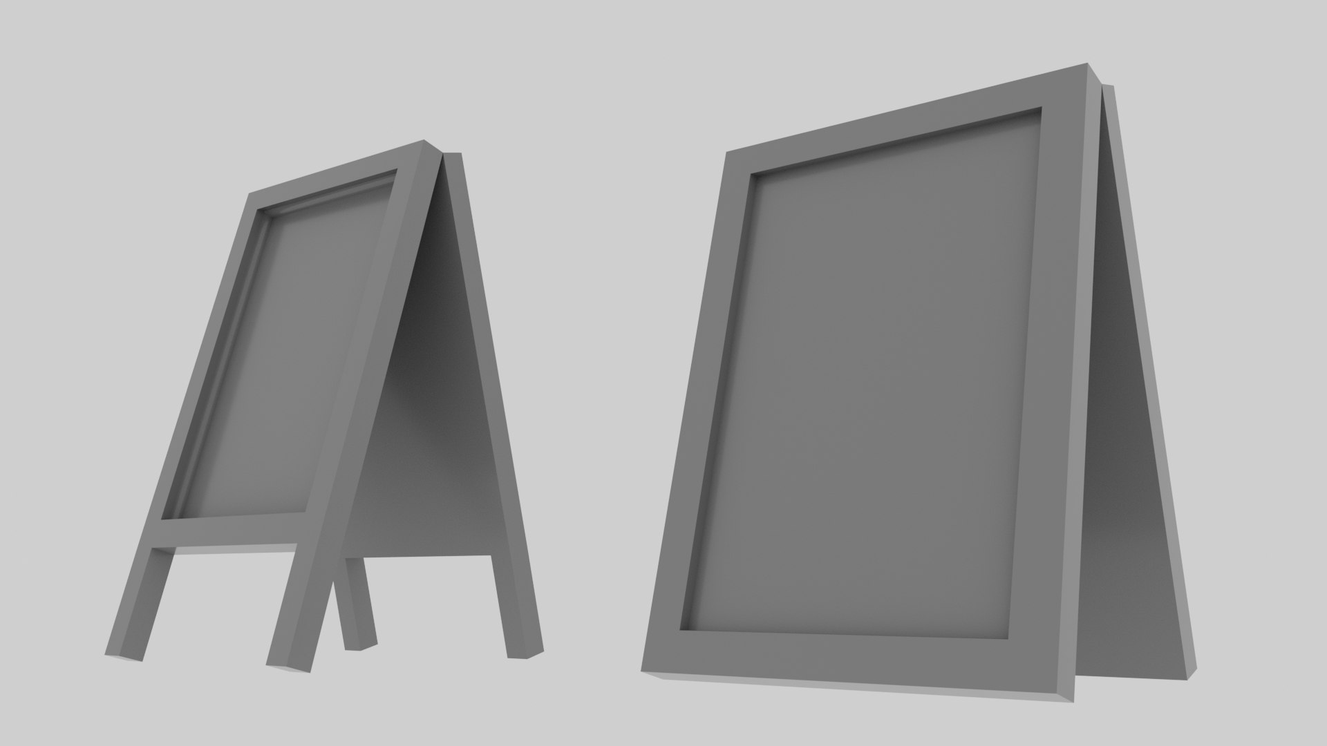 A-Frame Billboards Signs 3D Model - TurboSquid 2265049