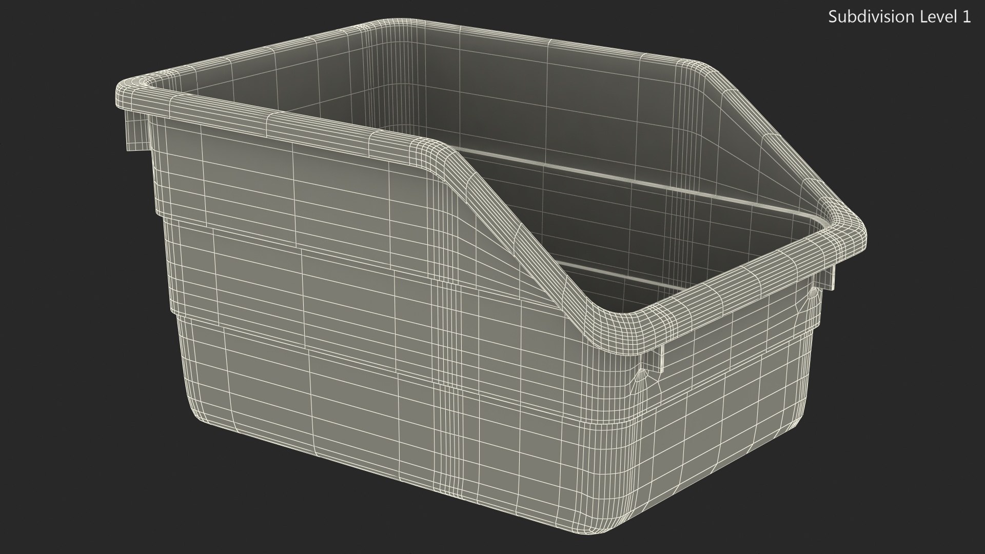 3D white plastic storage bin model - TurboSquid 1511250