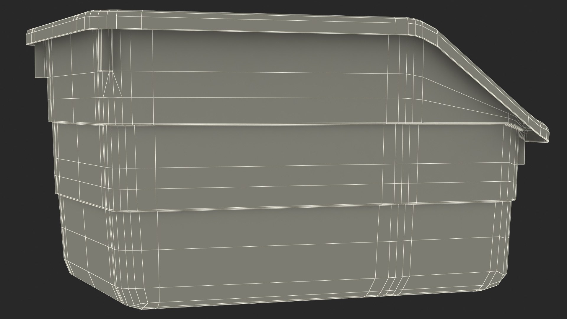 3D white plastic storage bin model - TurboSquid 1511250