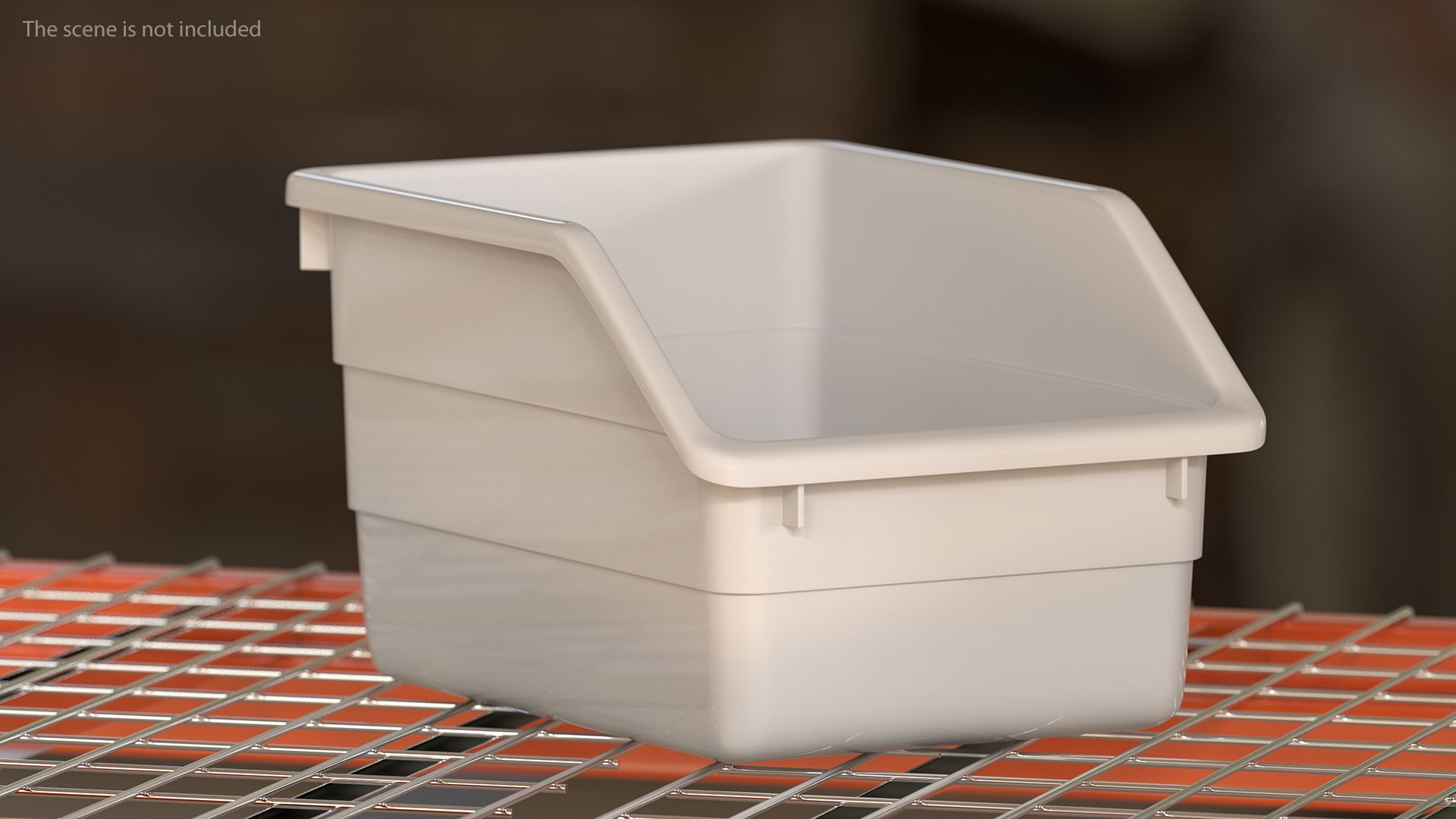 3D white plastic storage bin model - TurboSquid 1511250