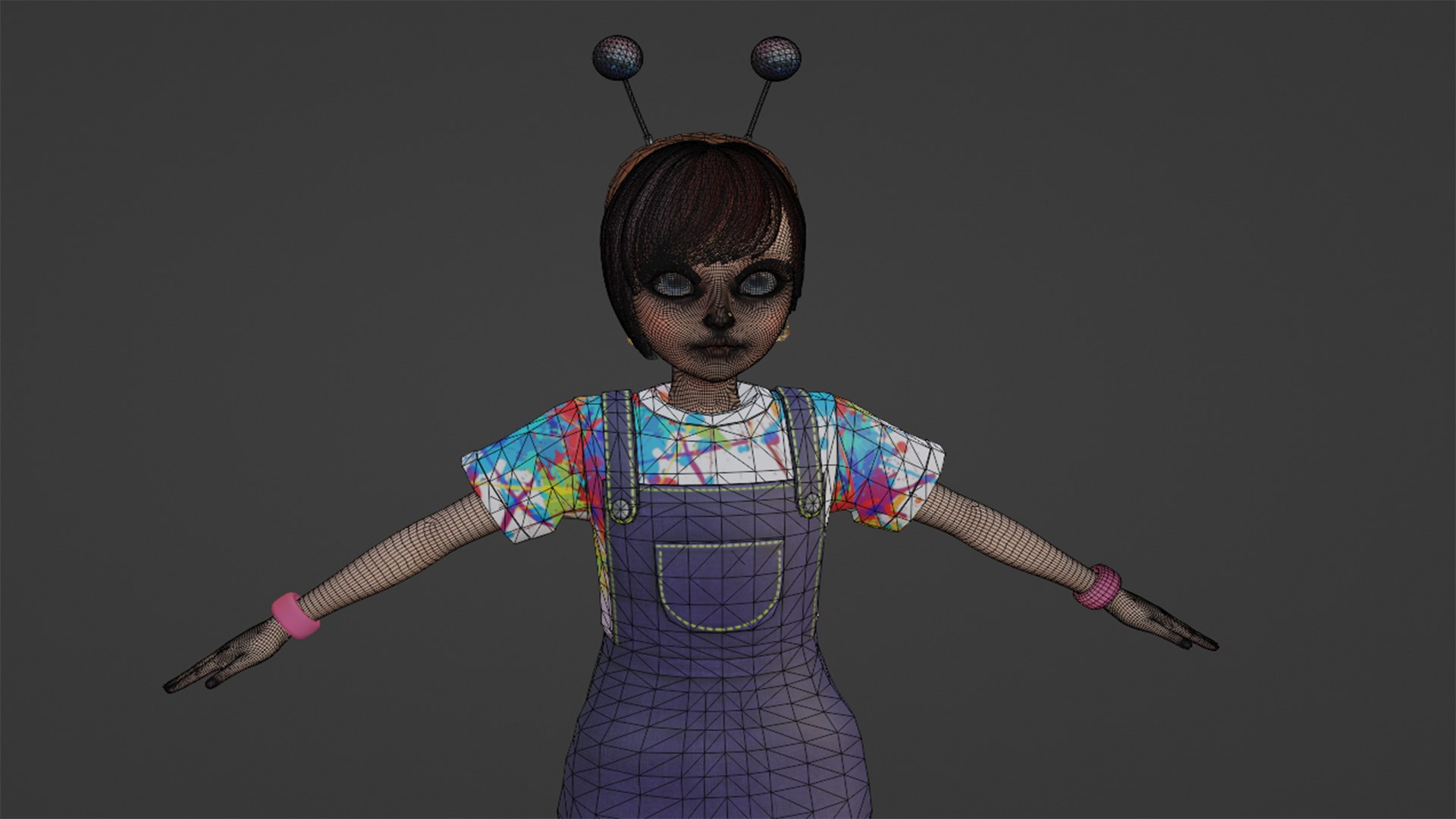 3D Cartoon Girl-Janey Rigged 3D Model model - TurboSquid 2099855