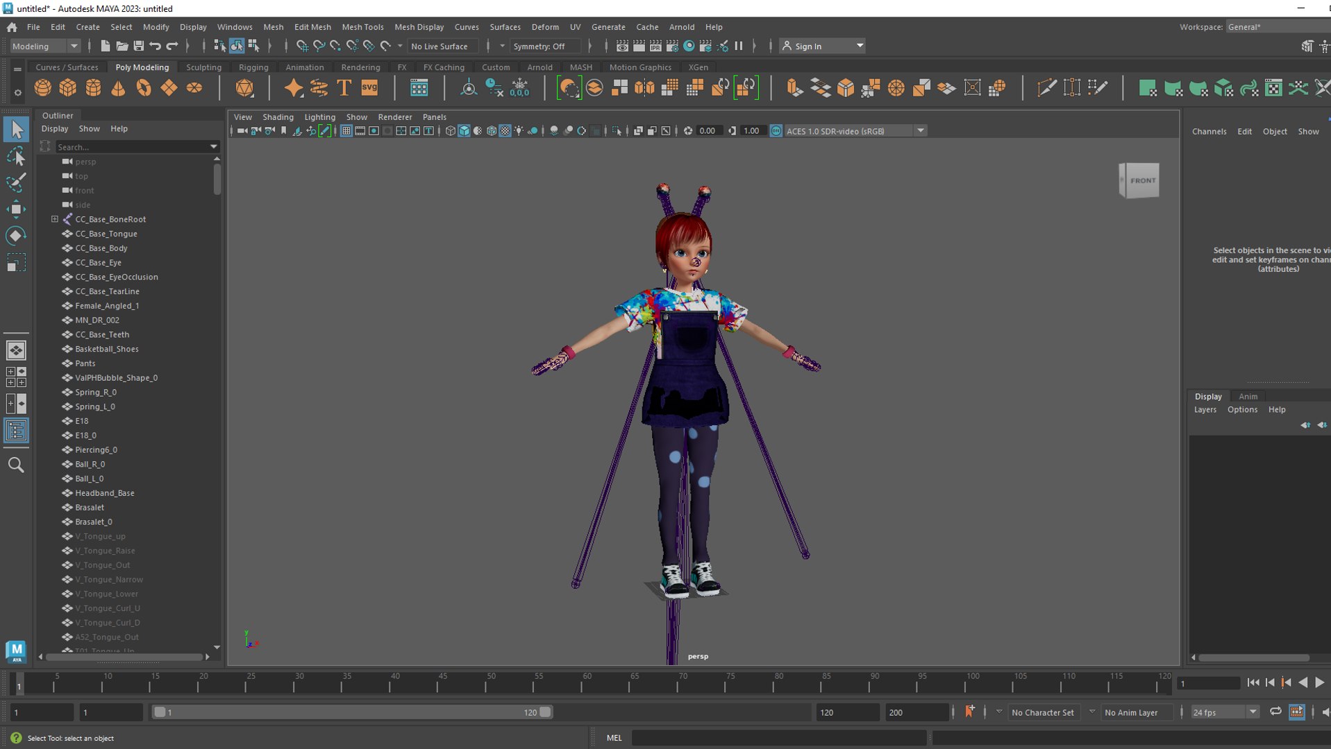 3D Cartoon Girl-Janey Rigged 3D Model Model - TurboSquid 2099855