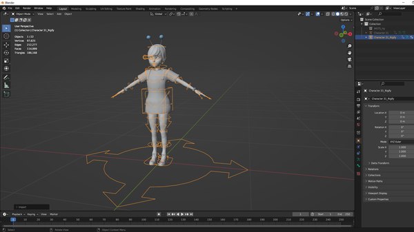 Modelo 3d Cartoon Girl Janey Rigged 3d Model Turbosquid 2099855