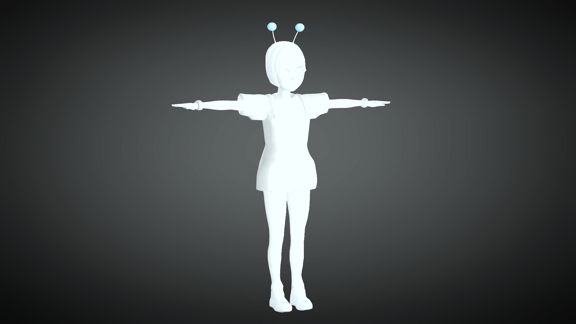 3D Cartoon Girl-Janey Rigged 3D Model model - TurboSquid 2099855