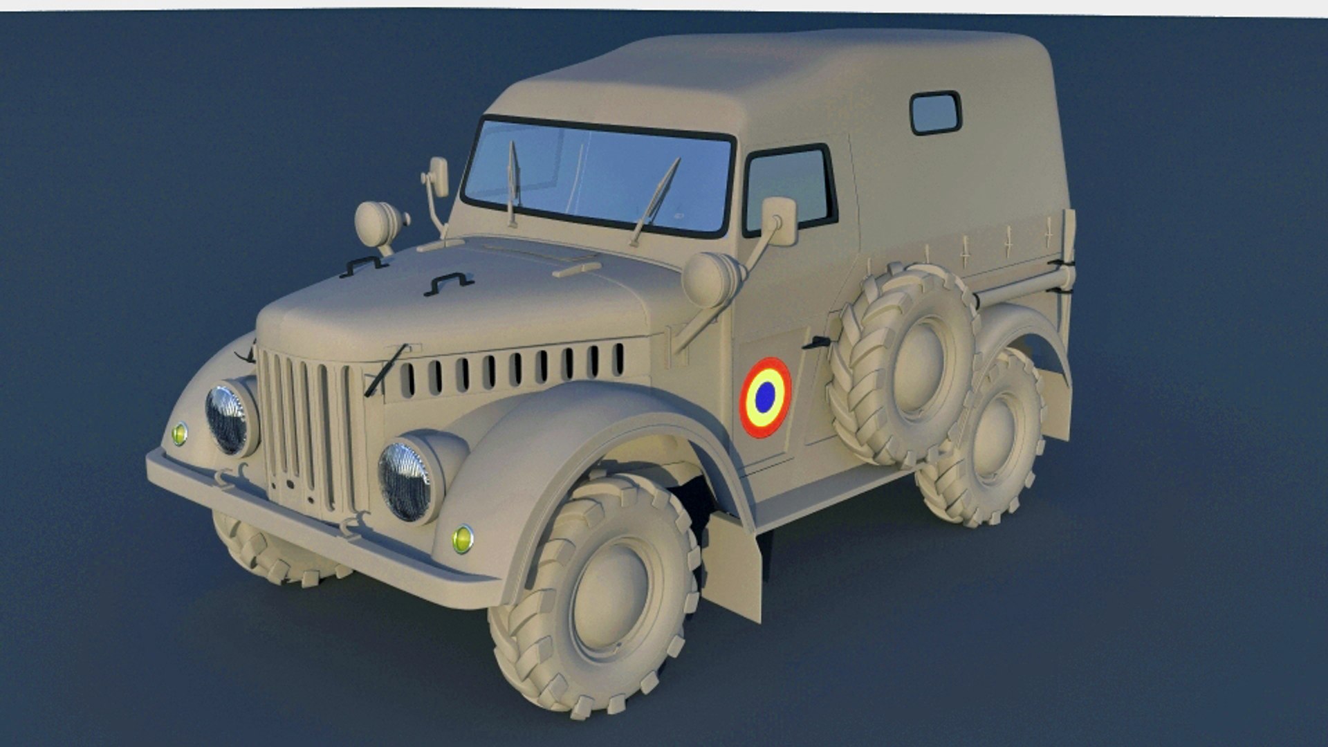 Army Gaz 69 3d Model