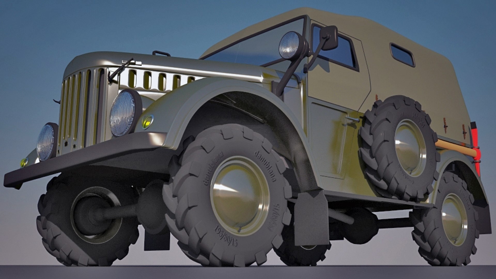 Army Gaz 69 3d Model