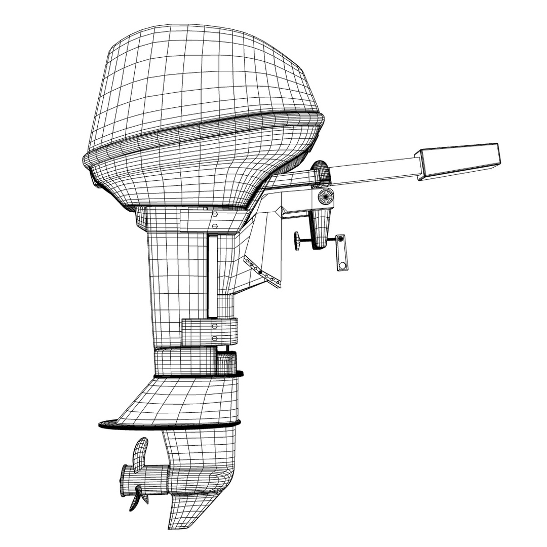 outboard motor 3d model